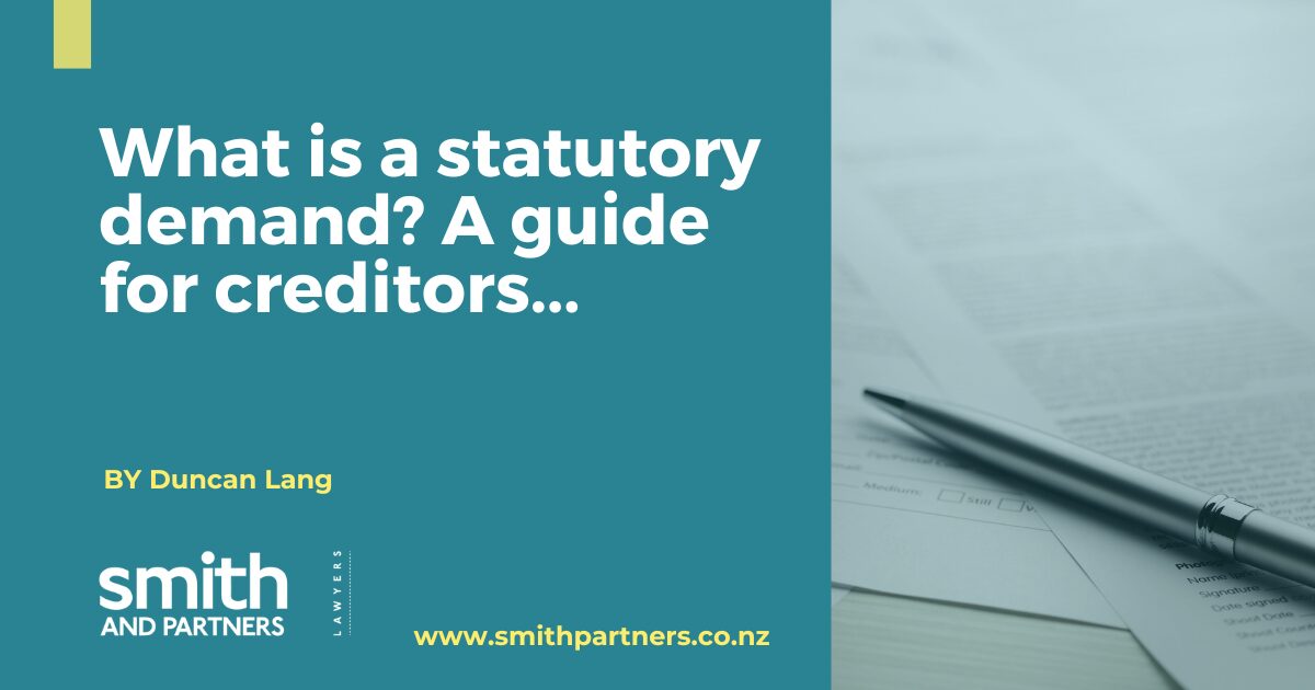 What Is A Statutory Demand?