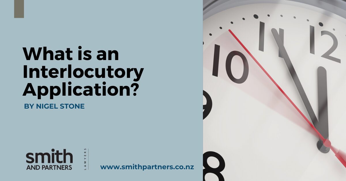 What is an Interlocutory Application?