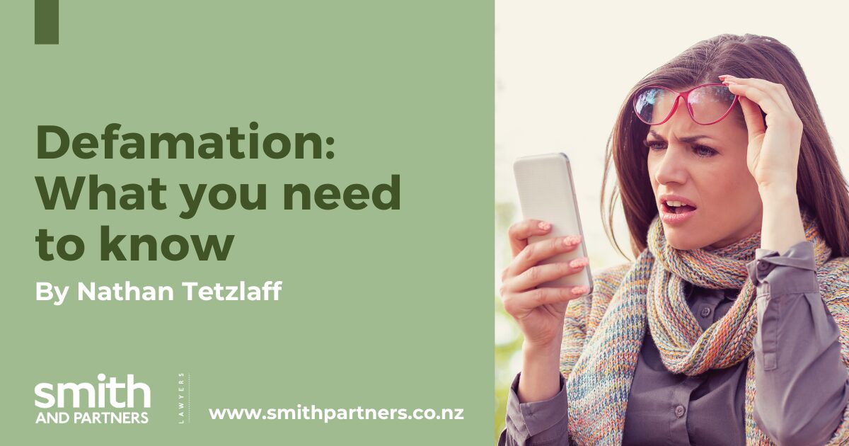 Defamation: What you need to know - Smith and Partners