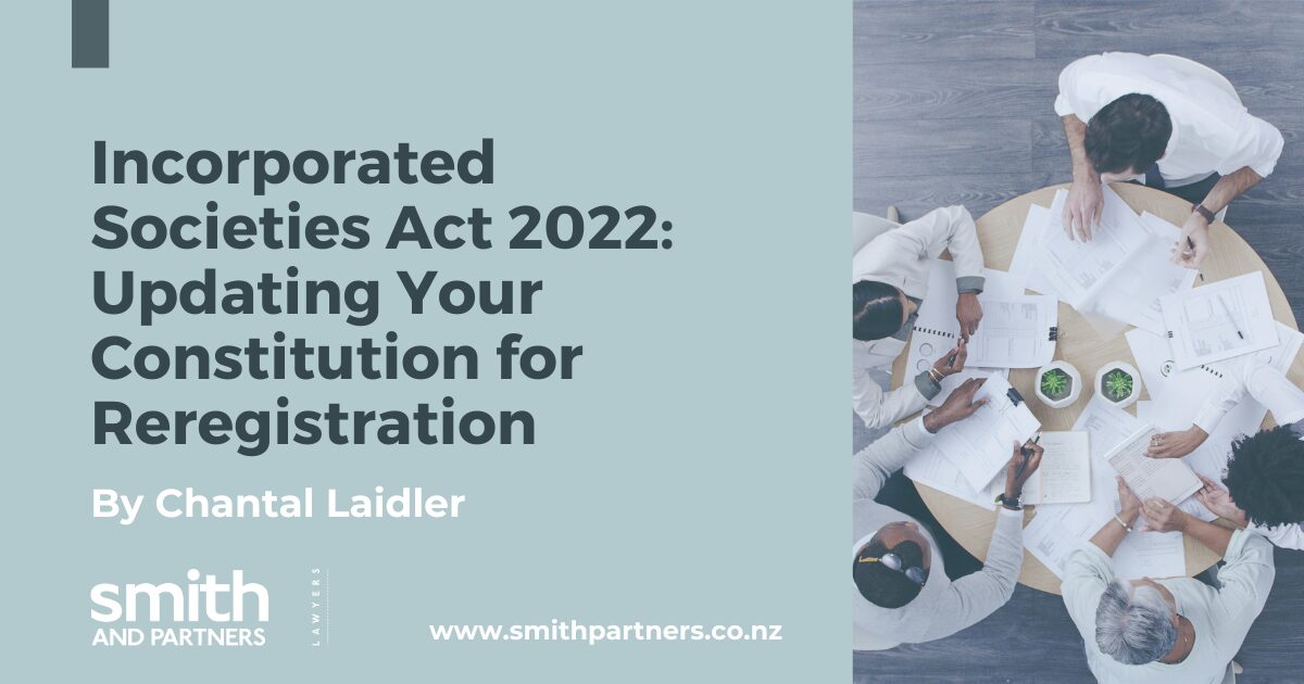 Incorporated Societies Act 2022: Updating Your Constitution for ...