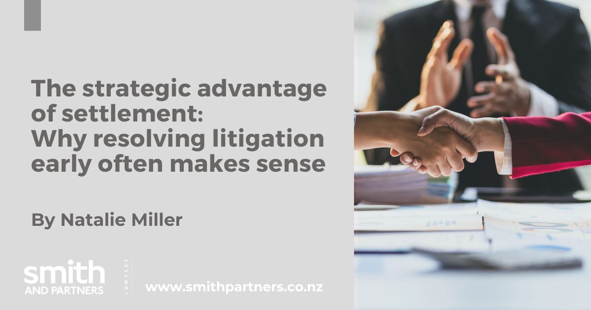 The strategic advantage of settlement: Why resolving litigation early ...